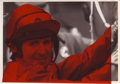 Photograph; Pat Hyland and What A Nuisance - Australian Racing Museum
