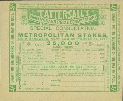 Tattersall’s: The Story of George Adams - Australian Racing Museum