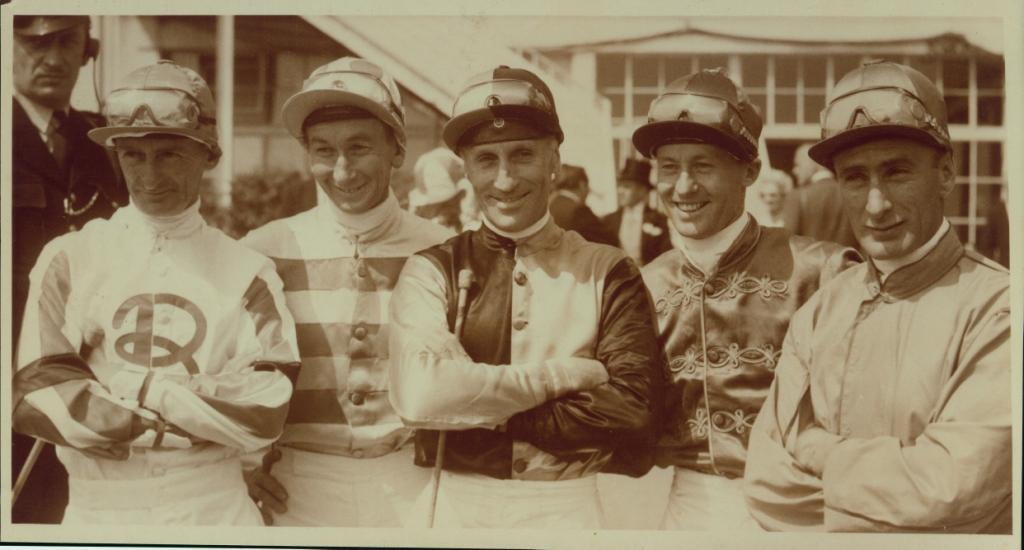 Photograph; Garnet Bougoure, George Moore, Scobie Breasley, Ron ...