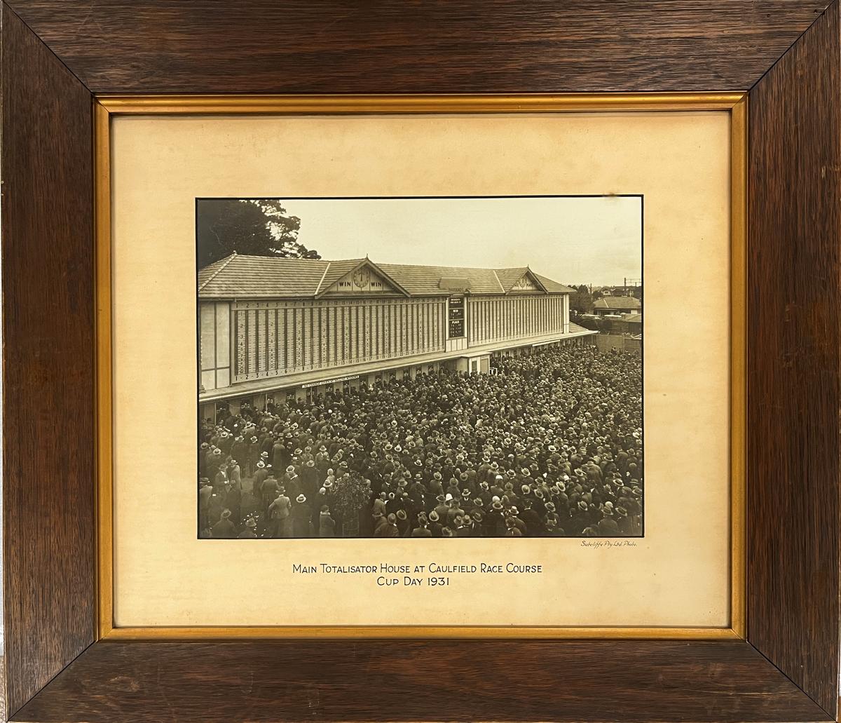 Photograph; Caulfield Racecourse, Totalisator - Australian Racing Museum
