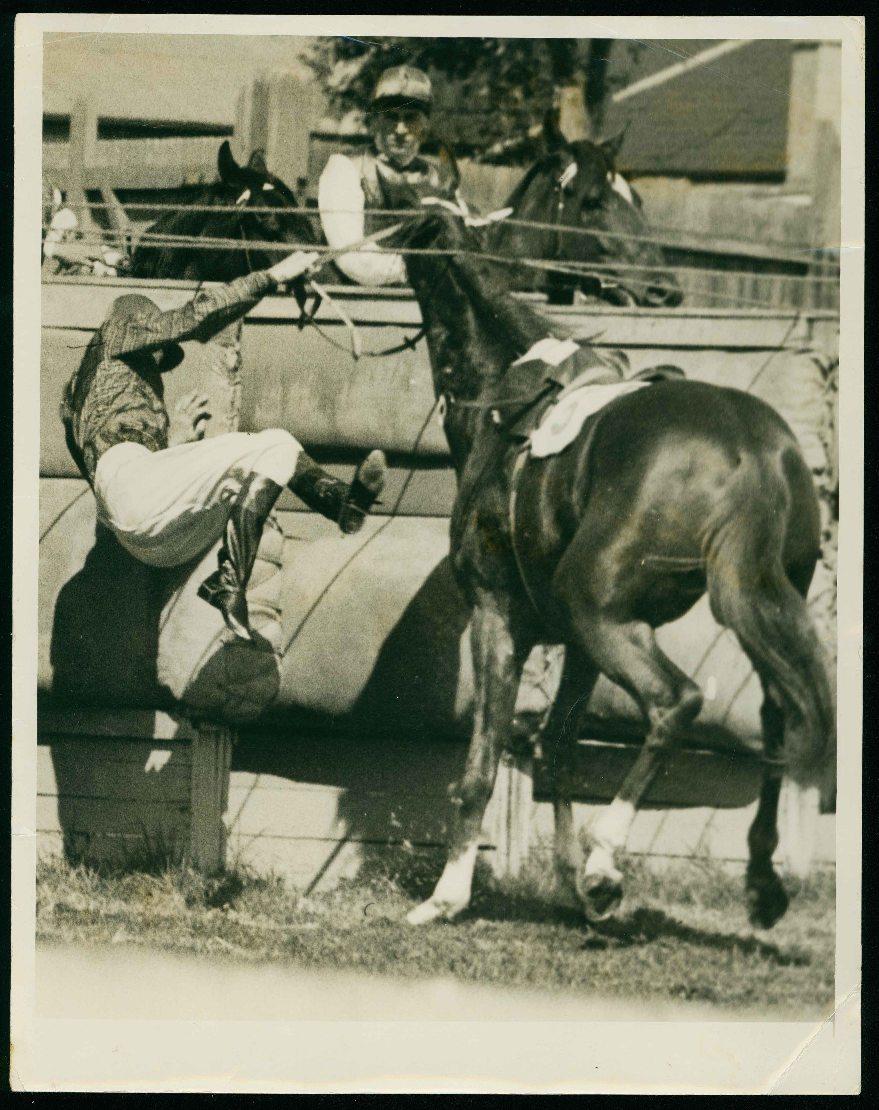 Photograph; Billy Briscoe and Cragside - Australian Racing Museum
